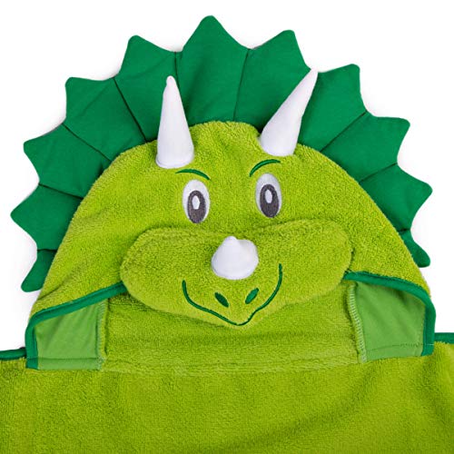 Little Tinkers World Premium Hooded Towel for Kids | Dinosaur Design | Ultra Soft and Extra Large | 100% Cotton Bath Towel with Hood for Girls & Boys