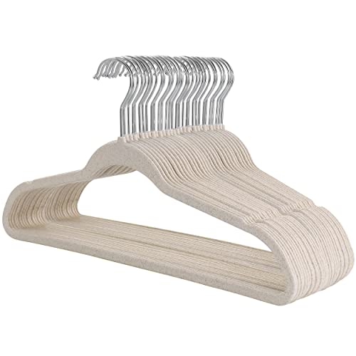 Elama Home 30 Piece Biodegradable Suit Hangers in Wheat (ELH-30)