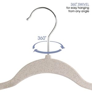 Elama Home 30 Piece Biodegradable Suit Hangers in Wheat (ELH-30)