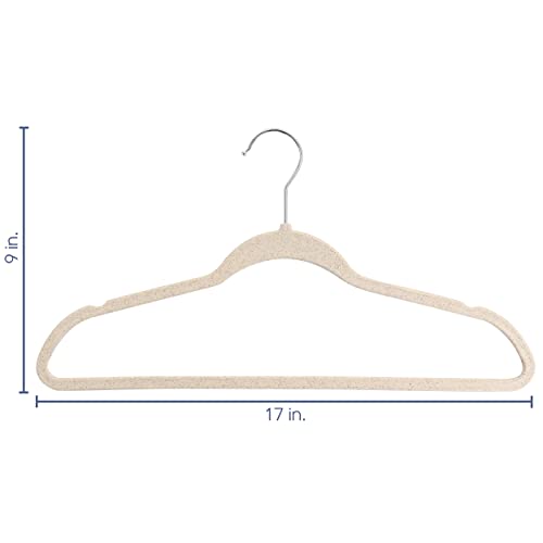 Elama Home 30 Piece Biodegradable Suit Hangers in Wheat (ELH-30)