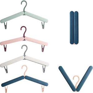 chmhy 4pcs folding coat hanger,portable travel clothes hanger,travel accessories foldable clothes drying rack for travel