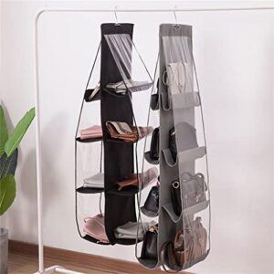 ZSEDP Hanging Handbag Storage Bag Non Woven Foldable Transparent Storage Bag Door Wall Sundries Shoe Rack Bag