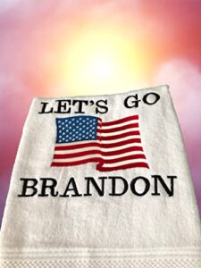 let's go brandon embroidered hand towel