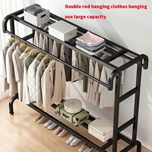 OTBK Garment Rack Heavy Duty Coat Rack Metal Clothing Rack with Bottom Shelf Garment Rack for Hanging Clothes Shirts Jeans and Coats (Color : White, Size : 150cm)