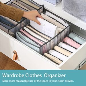 OHEMDI 3 Pcs Wardrobe Underwear and Socks Organizer and Drawer Organizer for Small Size Foldable Clothes for Women and Men