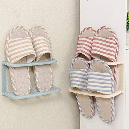 MFCHY Foldable Shoes Rack Double-Layer Slippers Rack Shoes Shelf Wall Slippers Rack Organizer Mount Storage Hanging Domestic Hold (Color : Black-JoJo's Bizarre Adventure1)