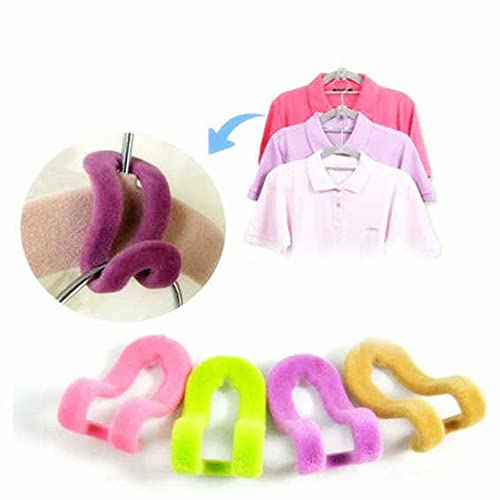 Zefuva Clothes Hanger Creative Storage Holder Home & Living Antislip Easy Hook Closet Organizer 10PCS(Purple)