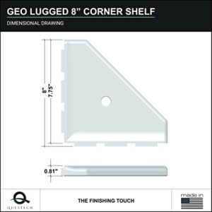 Questech Décor 8 Inch Corner Shower Shelf and 5 Inch Shower Caddy Soap Dish, Geo Lugged Back for New Construction, Wall Mounted Bathroom Shower Organizer, Oil Rubbed Bronze