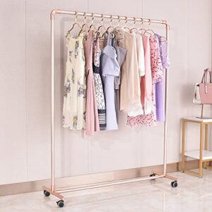 SHE'S DAZZLED SD Gold Clothing Rack, Rolling Clothes Rack, Boutique Clothing Rack, Clothes Rack Heavy Duty with Wheels (Rose Gold)