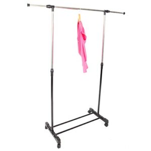 Xy Litol Rolling Clothes Rack Heavy Duty Portable Clothing Garment Rack with Shoe Shelf