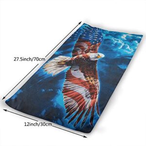 MSGUIDE American Eagle Hand Towels for Bathroom Clearance Decor Face Towels Microfiber Towels Soft Fingertip Towel for Gym Yoga Spa Pool Sport Hotel