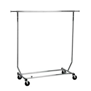 Only Hangers® Heavy Duty Collapsible Single (One Piece) Top Rail Rolling Rack