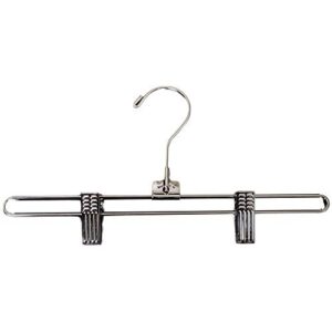 nahanco skt12 12” commercial metal skirt pant hanger, chrome (pack of 100)