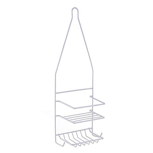 R FLORY 2 Tier Shower Caddy Bathroom Rack Shower Tool Shelf Space Saving Towel Hook Bathing Accessories