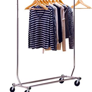 DecoBros Supreme Commercial Grade Clothing Garment Rack, Chrome