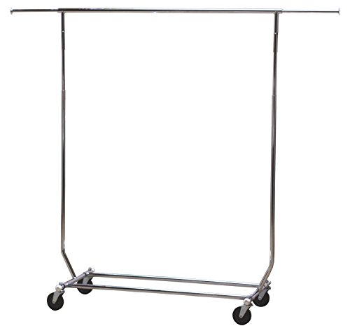 DecoBros Supreme Commercial Grade Clothing Garment Rack, Chrome