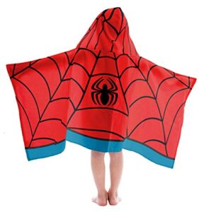 jay franco kids hooded towel avengers - spiderman red