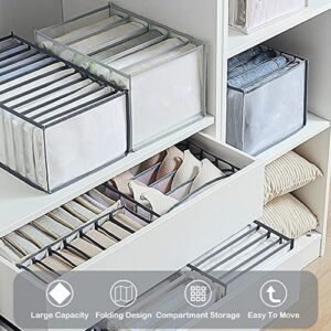 Wardrobe Clothes Organizer, 5 Pcs Different Sizes of Washable Clothes Drawer Organizer, Foldable Closet Clothes Divider, Drawer Dividers Set Fit for Thin Jeans,T-shirts, Leggings,Underwear,Bras,Socks