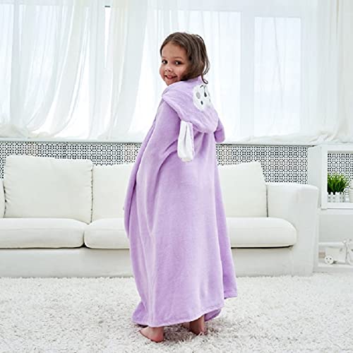 Vauwmsr Kids Hooded Beach Bath Towel Blanket Soft Warm Absorbent Swimming Poncho Shower Towel for Boys Girls, 55" x 28"