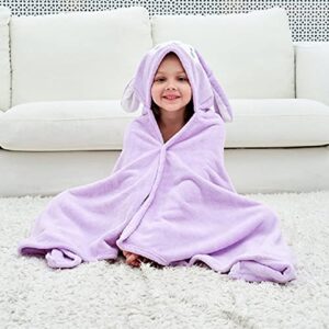 Vauwmsr Kids Hooded Beach Bath Towel Blanket Soft Warm Absorbent Swimming Poncho Shower Towel for Boys Girls, 55" x 28"