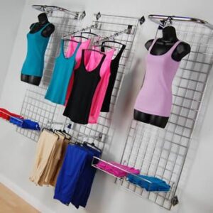 Only Garment Racks #1898C Grid Panels - Perfect Metal Grid for Any Retail Display, 2' Width x 5' Height, 3 Grids Per Carton (Polished Chrome) (Pack of 3)