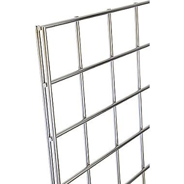 Only Garment Racks #1898C Grid Panels - Perfect Metal Grid for Any Retail Display, 2' Width x 5' Height, 3 Grids Per Carton (Polished Chrome) (Pack of 3)