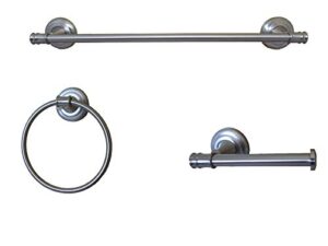 arista edgerton collection 3-piece bathroom hardware set in satin nickel