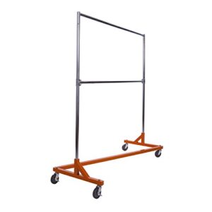 econoco - economy z-rack with orange base includes add-on bar