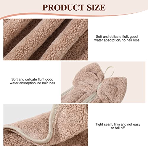 9 Pcs Bow Hand Towels Set Microfiber Hand Towels with Hanging Loop Coral Fleece Hanging Kitchen Towels Absorbent Soft Hanging Hand Bath Towels Decorative Cute Quick Drying Dish Cloth for Bathroom