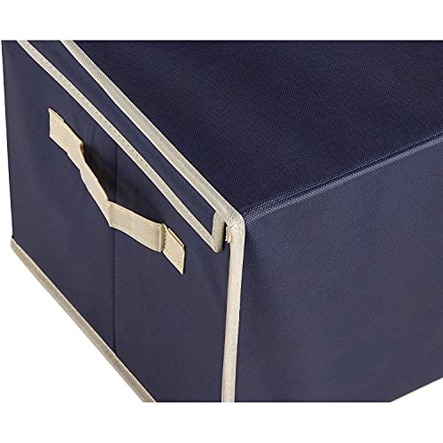 Juvale Foldable Storage Bins, Fabric Cubes (Navy, 16.2 x 10 x 12 In, 3 Pack)