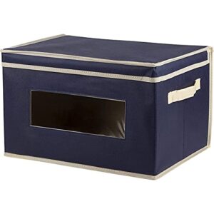 Juvale Foldable Storage Bins, Fabric Cubes (Navy, 16.2 x 10 x 12 In, 3 Pack)