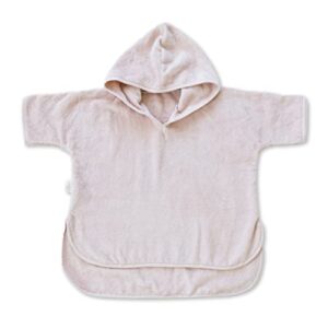 natemia organic hooded poncho towel – ultra soft and absorbent cloud touch cotton kids cover-up