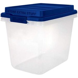 storage hefty 32 quart hi rise clear bin