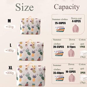 Large Storage Bags, 3Pcs Large Capacity Storage Bags with Handle Clothes Storage Bags Storage Containers for Organizing Bedroom Closet Clothing Comforters Bedding