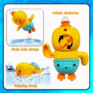 Bath Toys for Kids Ages 4-8, Wall Bathtub Toy Slide for Toddlers 3 4 5 6 Years, Baby Bath Toys with Wind-Up Duck, 35 PCS Slide Shower Tracks Water Toys Gifts for Boys Girls