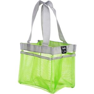 YaeloDesign Shower Caddy Portable Bathroom Mesh Tote Organizer with 7 Storage Compartments Green