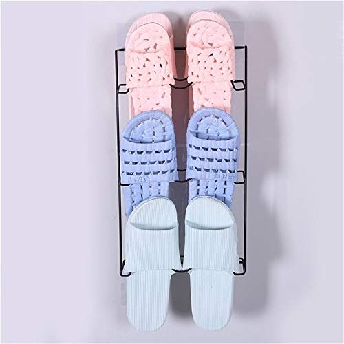 MFCHY Multi-Layer Shoes Rack Wall Mount Slippers Hanging Shelf Slipper Storage Organizer Stand Holder Space Saving