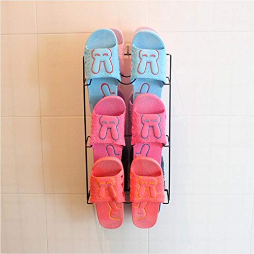 MFCHY Multi-Layer Shoes Rack Wall Mount Slippers Hanging Shelf Slipper Storage Organizer Stand Holder Space Saving