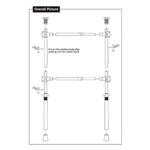 VLIZO Adjustable Clothing Rack,2 Tier Clothing Racks for Hanging Clothes,Freestanding Double Rod Clothing Rack,White