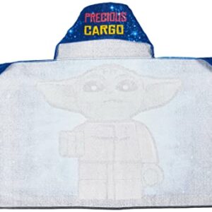 Franco Lego Star Wars The Child Mandalorian Kids Bath/Pool/Beach Soft Cotton Terry Hooded Towel Wrap, 24 in x 50 in (Official Lego Product)