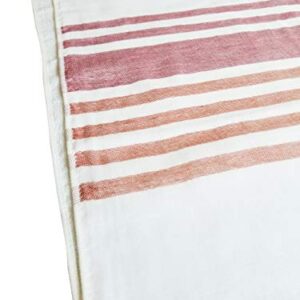 IPPINKA Senshu Japanese Towel, Ultra Soft, Quick-Drying, Two-Tone End Stripes, Red (Hand Towel)