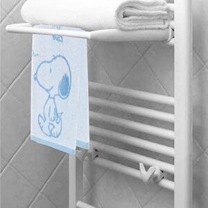 Screen Legends Snoopy Hand Towels for Bathroom - 3 Pc Charlie Brown Bathroom Decor Bundle with 16" x 26" Snoopy Hand Towels for Kids, Adults Plus Snoopy Art Kit | Snoopy Bathroom Accessories