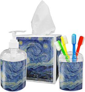 rnk shops the starry night (van gogh 1889) acrylic bathroom accessories set