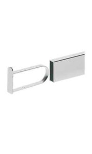 chrome flush end cap for dimensional hangrail - set of 2