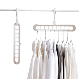 Space Saving Hangers | Multifunctional Shirt Hangers Space Saving | Closet Accessories Coat Closet Organizers and Storage with 9 Holes for Heavy Clothes Moluo