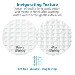 GILDEN TREE Waffle Weave Hand Towels for Bathroom Quick Drying Lint Free Thin, 2 Pack, Classic Style (White)