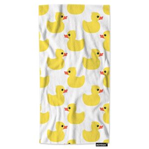 aoyego duck hand towels cute animal yellow duck toy for baby shower kids towel highly absorbent soft towel kitchen bath decor for women men 15x30 inch