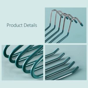 UPRA Multiple Slack/Trousers Pants Hangers 10 Pack Anti-Rust Chrome Metal Hangers,Non Slip Rubber Coating,Space Saving,Open Ended or Easy-Slide Pant Airing Wet Clothes-Without Neckline Wrinkles,White