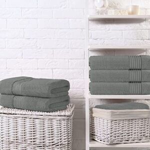 Utopia Towels Bundle of 10 Premium Hand Towels & Bath Towels - 6 Pack Large Hand Towels, 16"x28" - 4 Pack Luxurious Bath Towels, 27"x54" - 600 GSM Ultra Soft Towels (Grey)