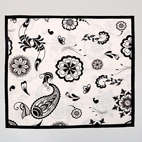 Sapphire-web Black Persia Paisley Print Pure Cotton 1 Piece Kitchen Towels 16 Inch by 18 Inch